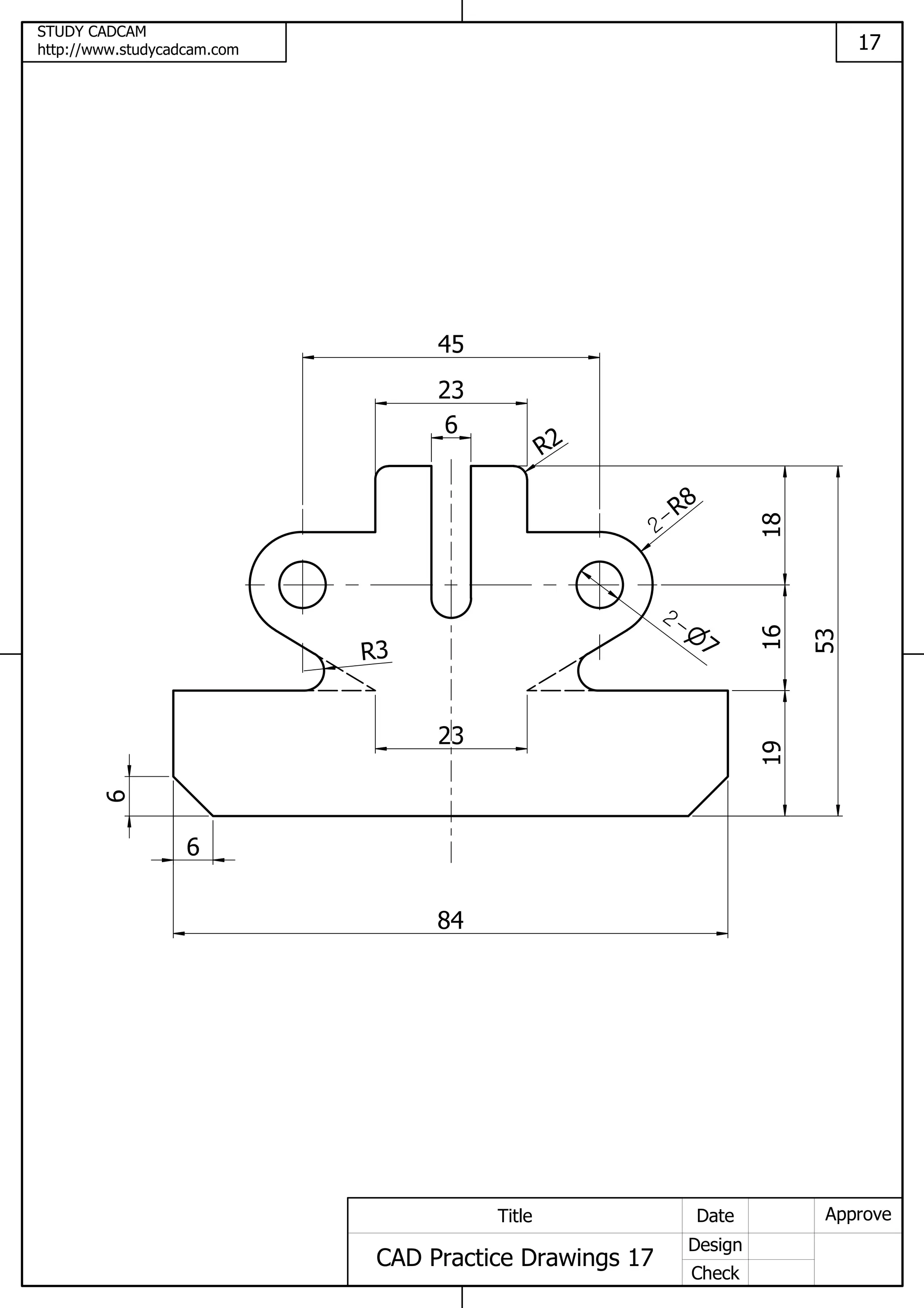 Cad practice drawings 17 | PDF