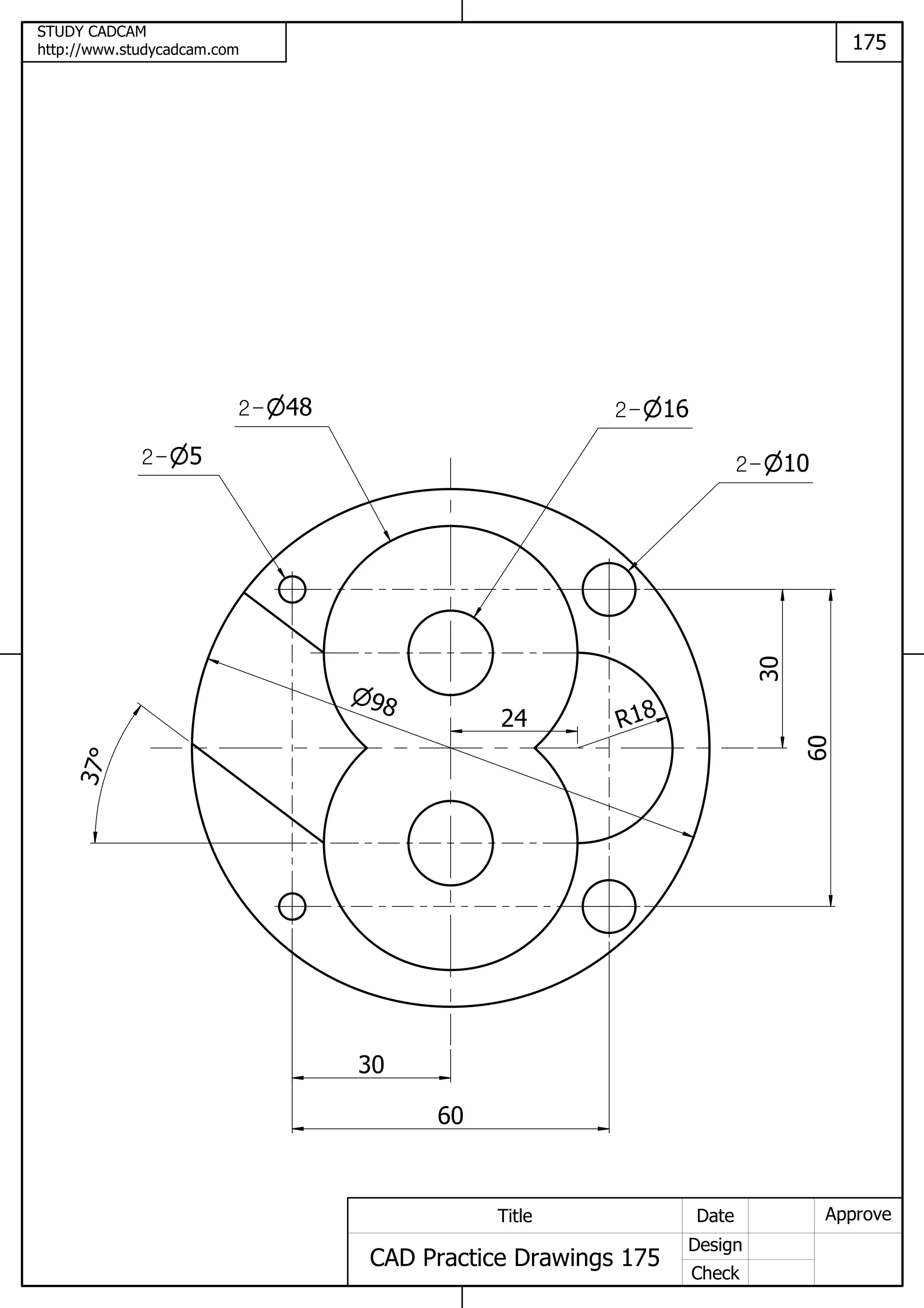 Cad practice drawings 171 180 | PDF