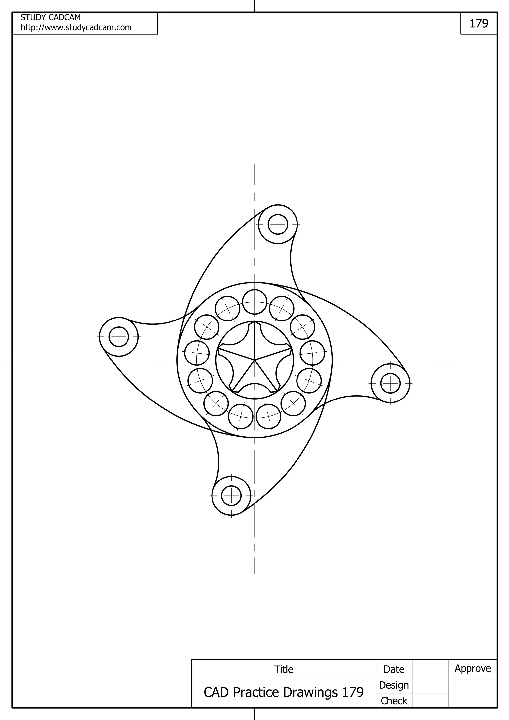 Cad practice drawings 171 180 | PDF