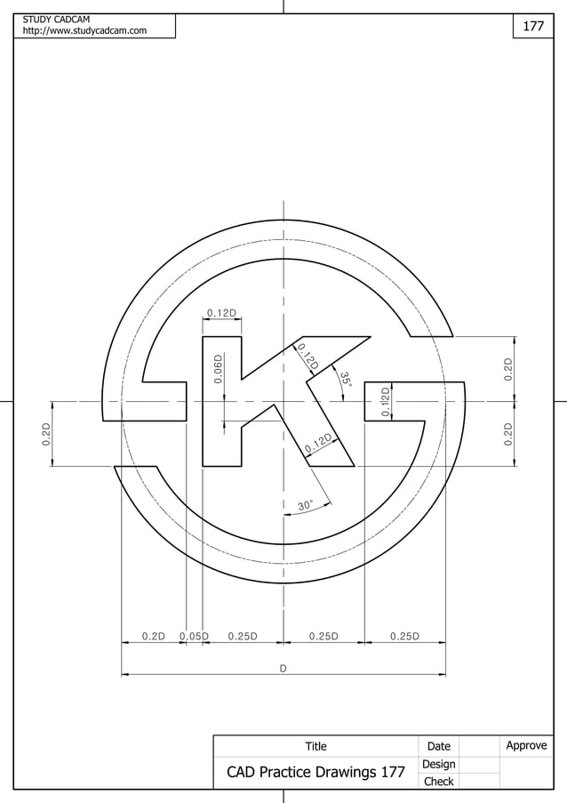 Cad practice drawings 171 180 | PDF | Drawing and Sketching | Arts and ...