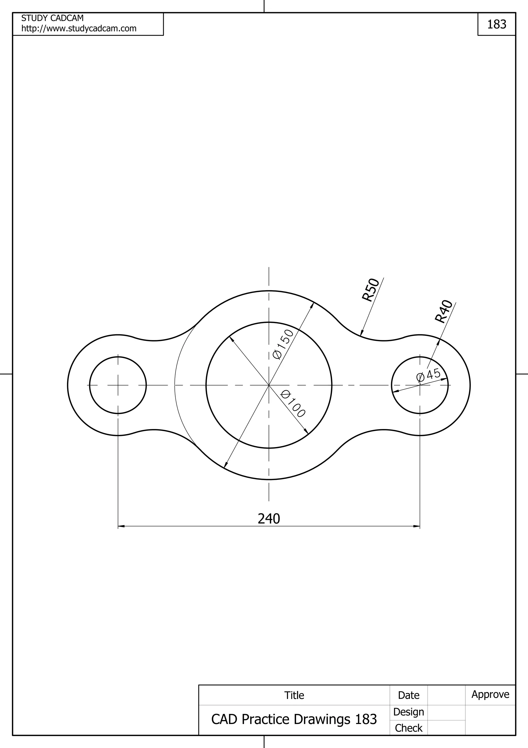 Cad practice drawings 181 189 | PDF