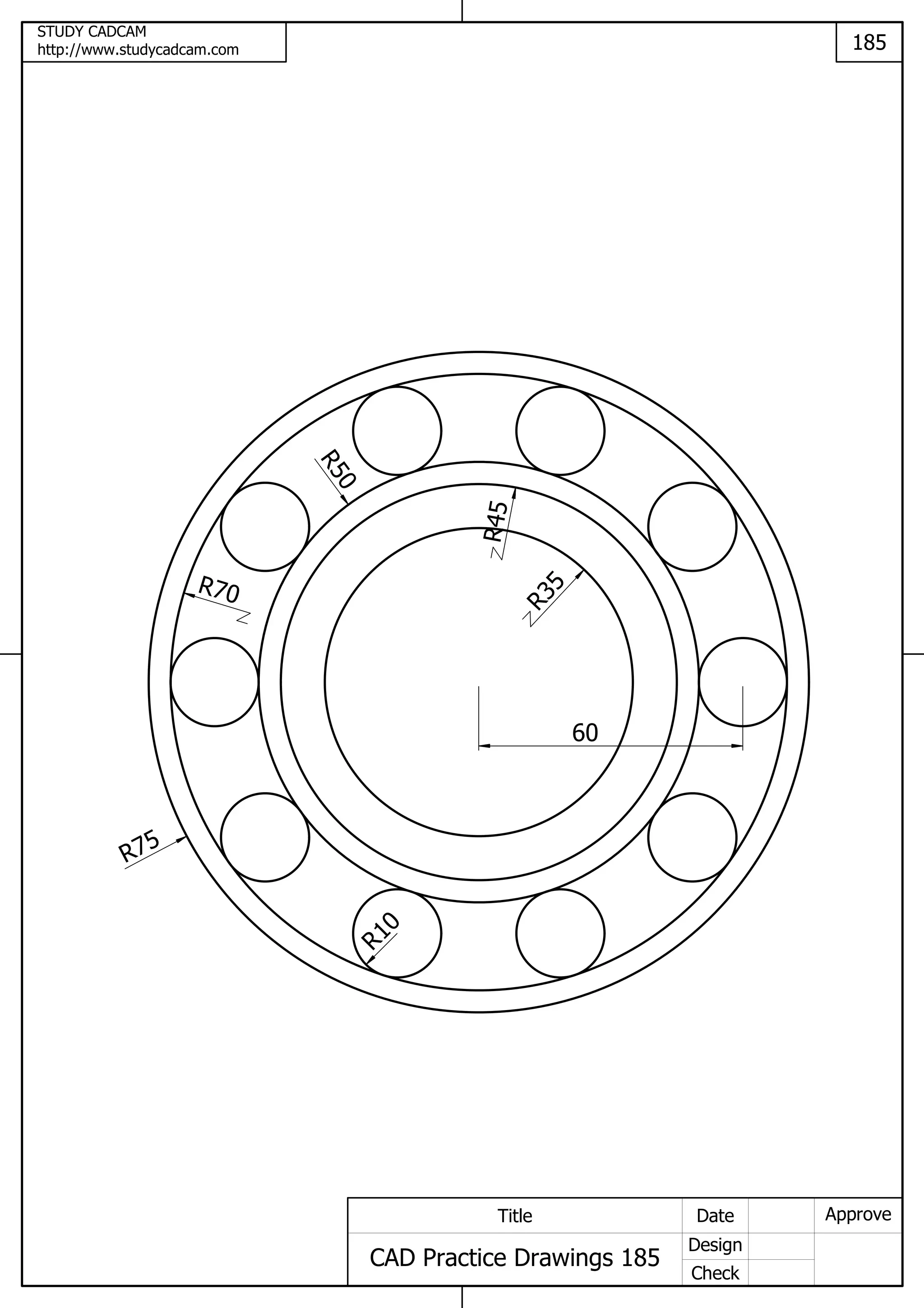 Cad practice drawings 181 189 | PDF