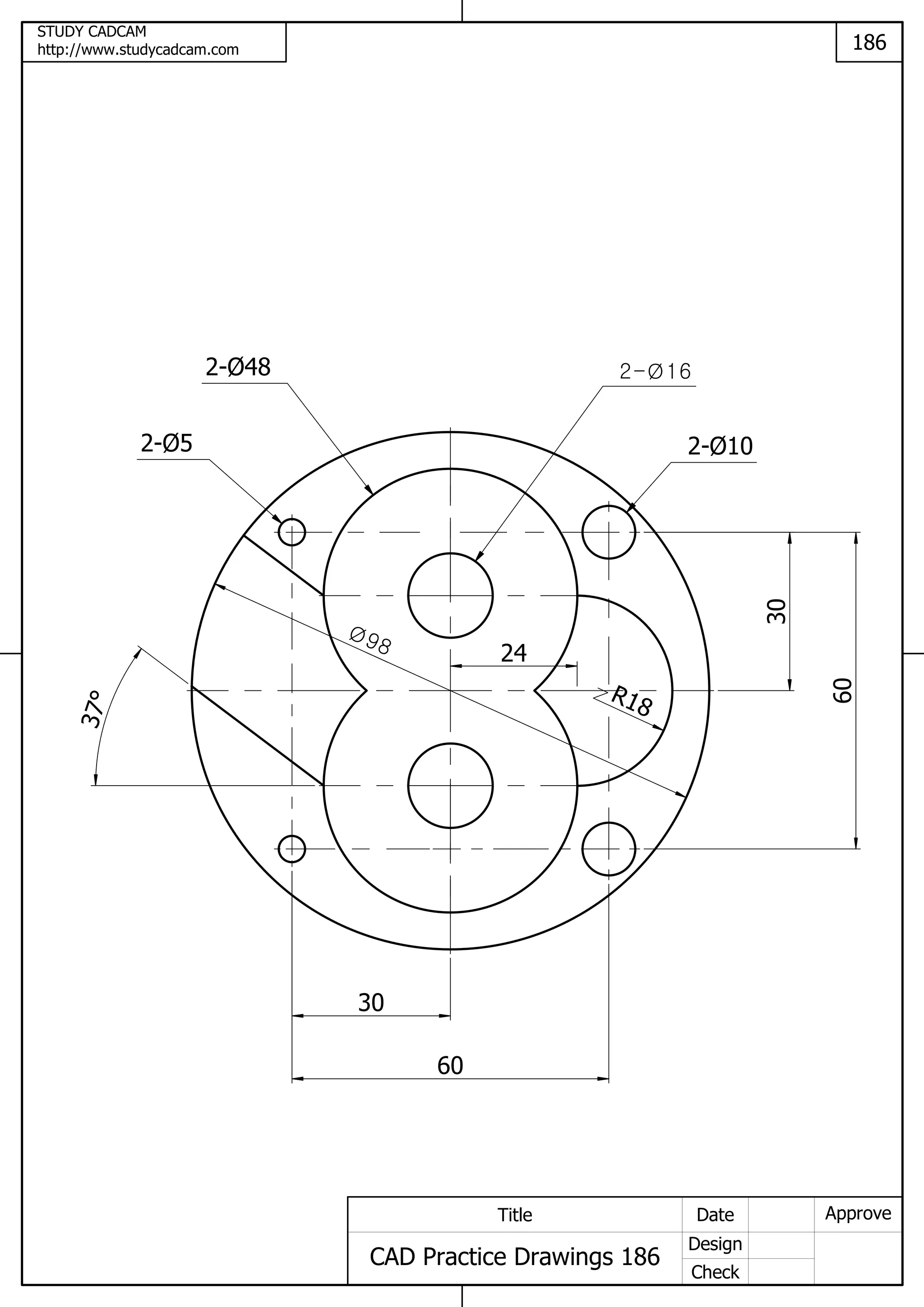 Cad practice drawings 181 189 | PDF