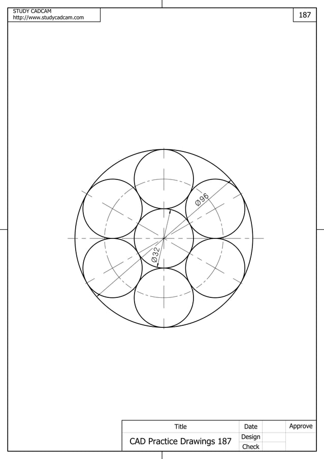 Cad practice drawings 181 189 | PDF