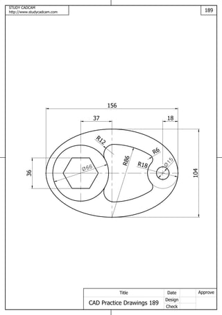 Cad practice drawings 181 189 | PDF