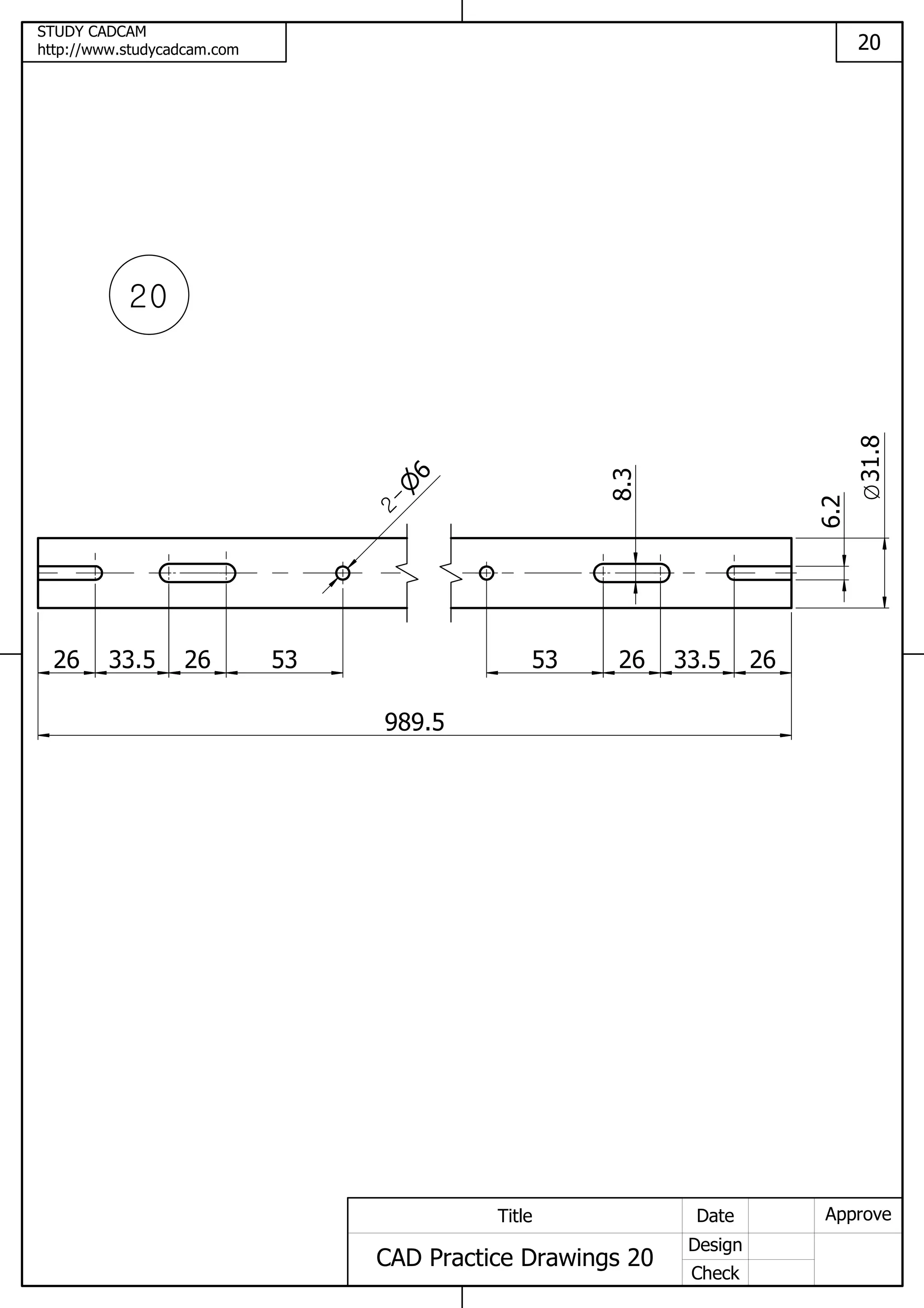 Cad practice drawings 20 | PDF