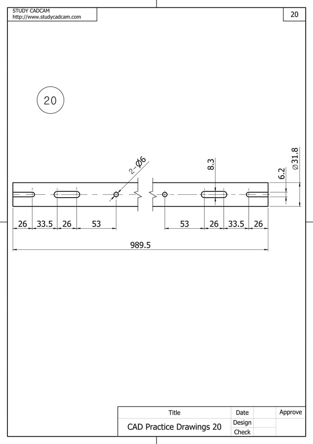 Cad practice drawings 20 | PDF