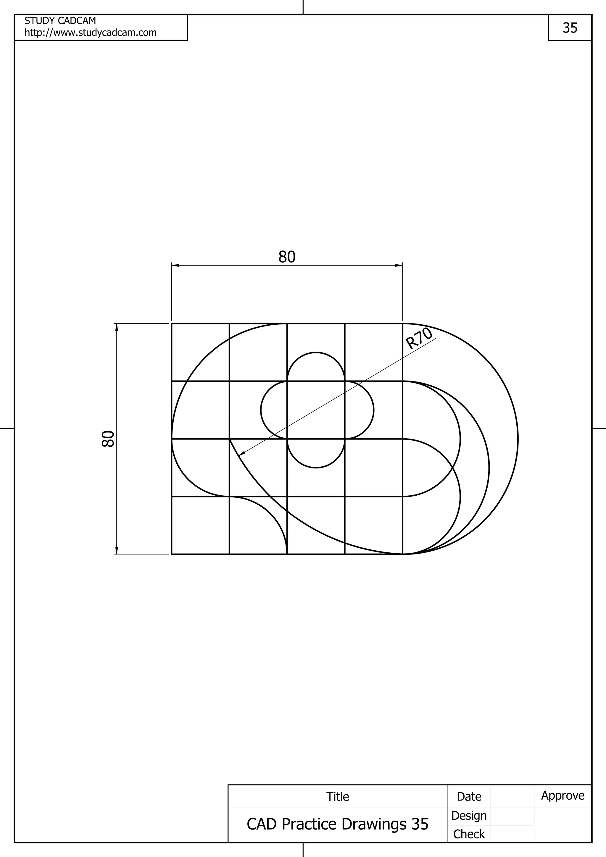 Cad practice drawings 35 | PDF