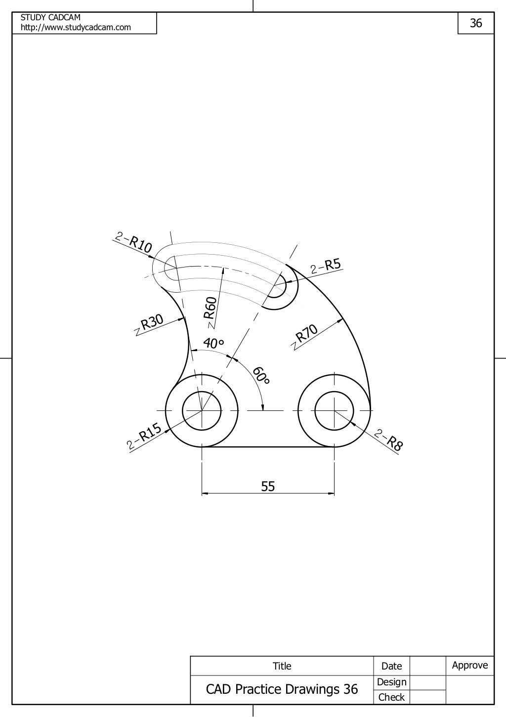 Cad practice drawings 36