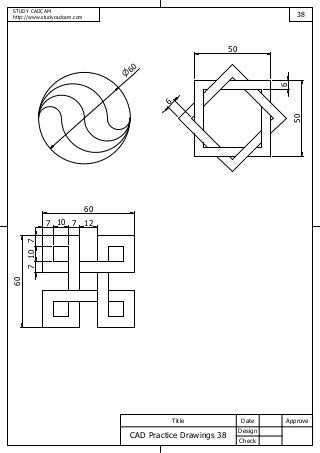 Cad practice drawings 38