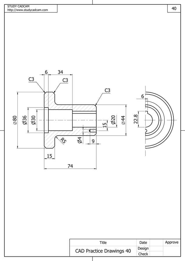 Cad practice drawings 40 | PDF