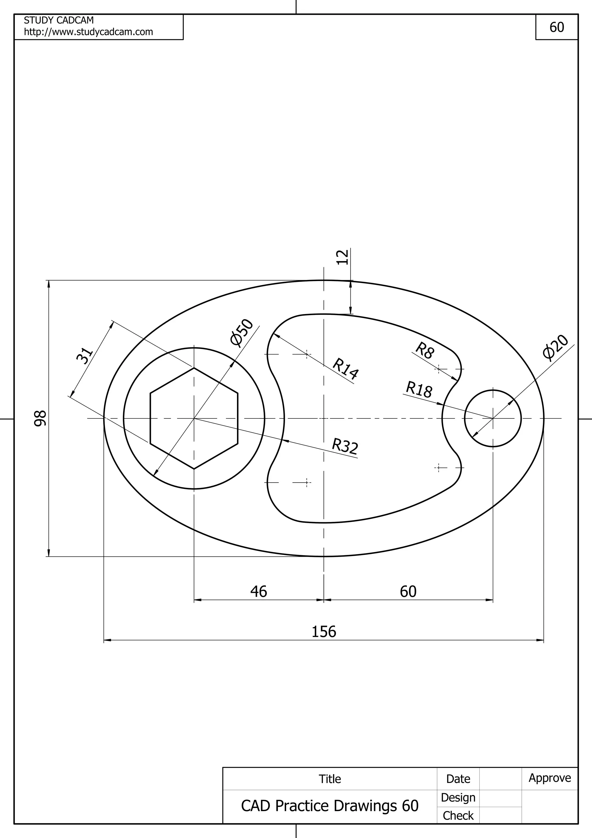 Cad practice drawings 60 | PDF
