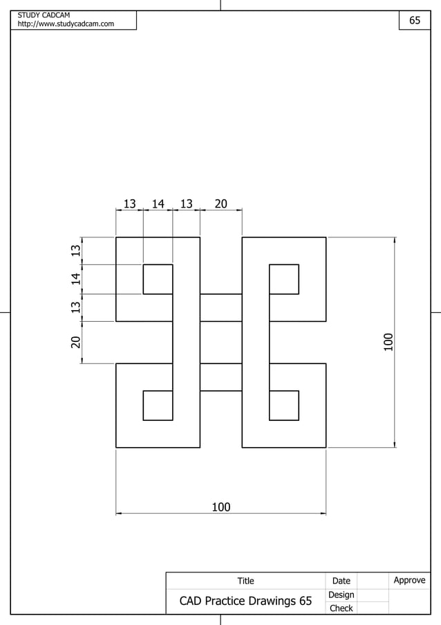 Cad practice drawings 65 | PDF