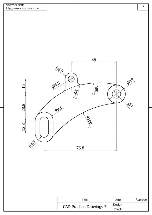 Cad practice drawings 7 | PDF