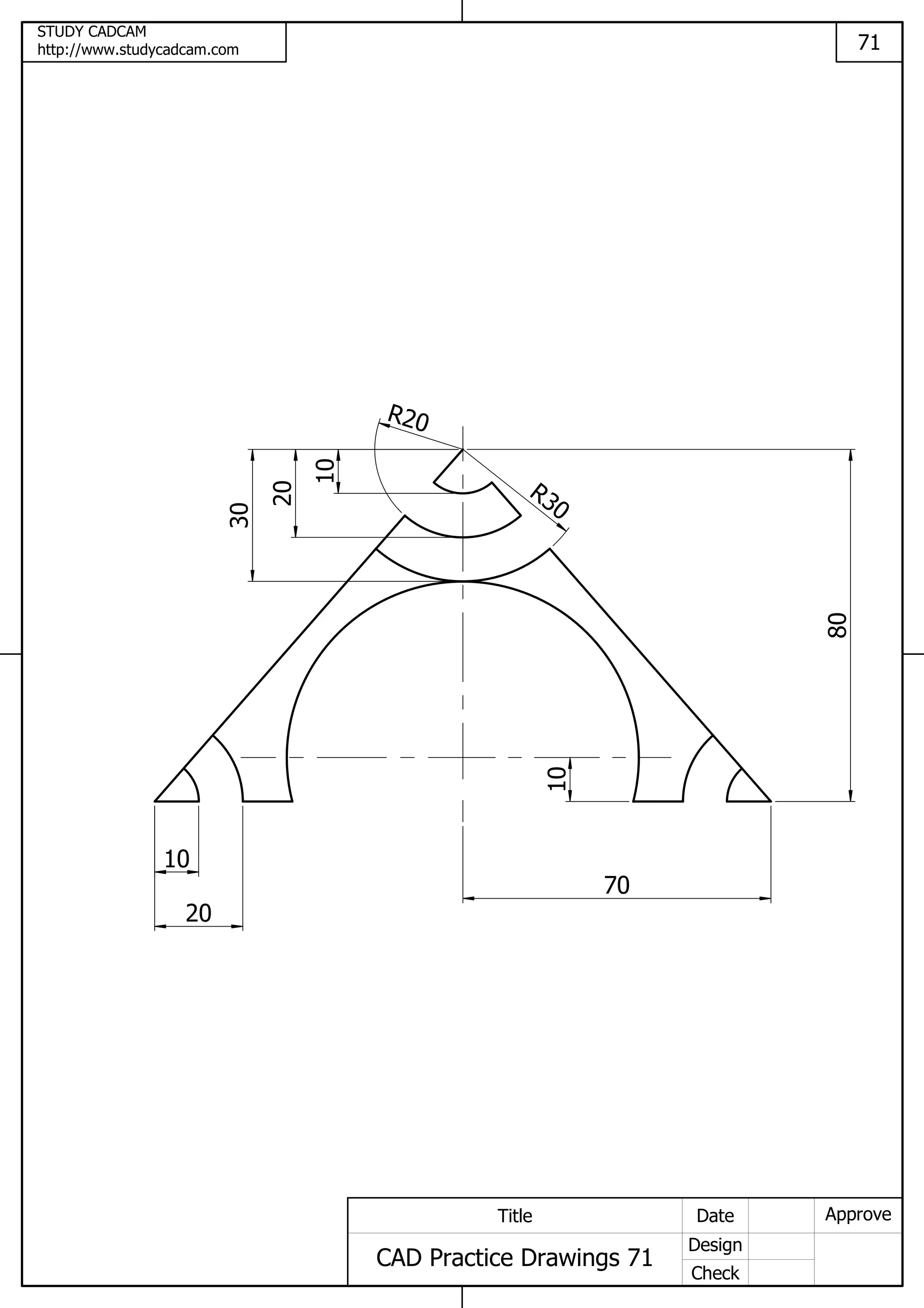 Cad practice drawings 71 80 | PDF