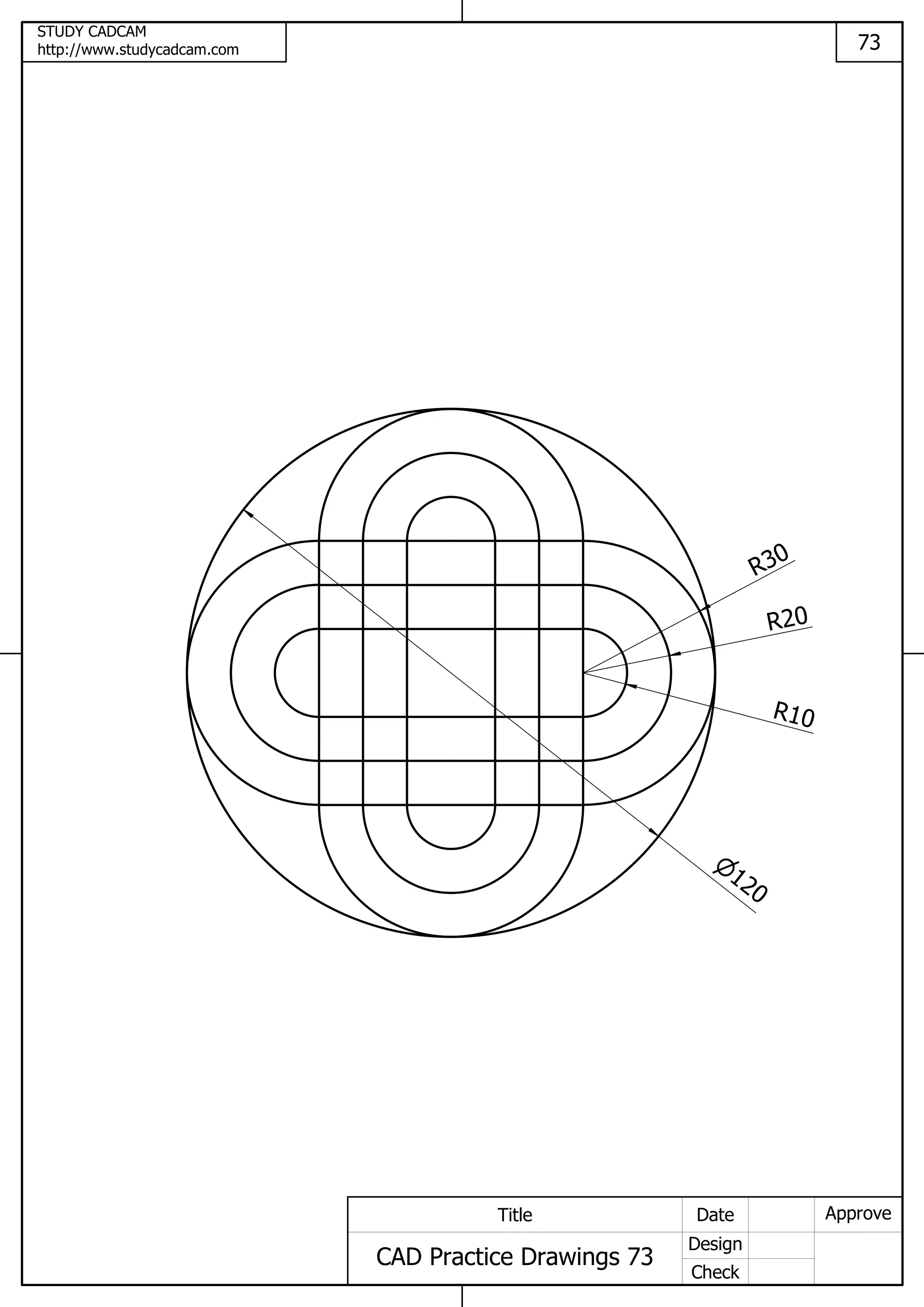 Cad practice drawings 71 80 | PDF