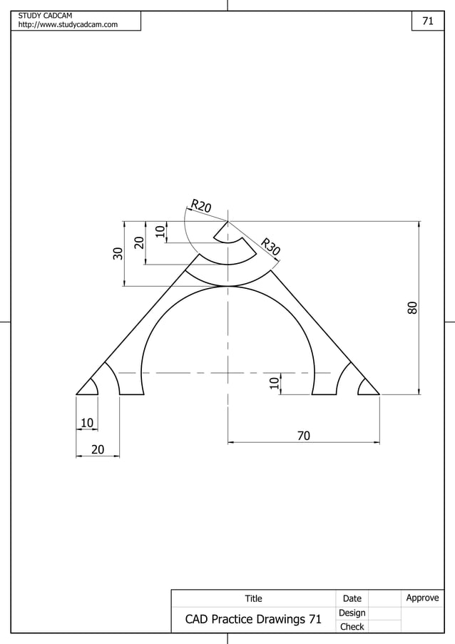 Cad practice drawings 71 80 | PDF