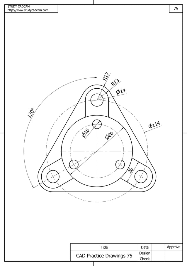 Cad practice drawings 71 80 | PDF