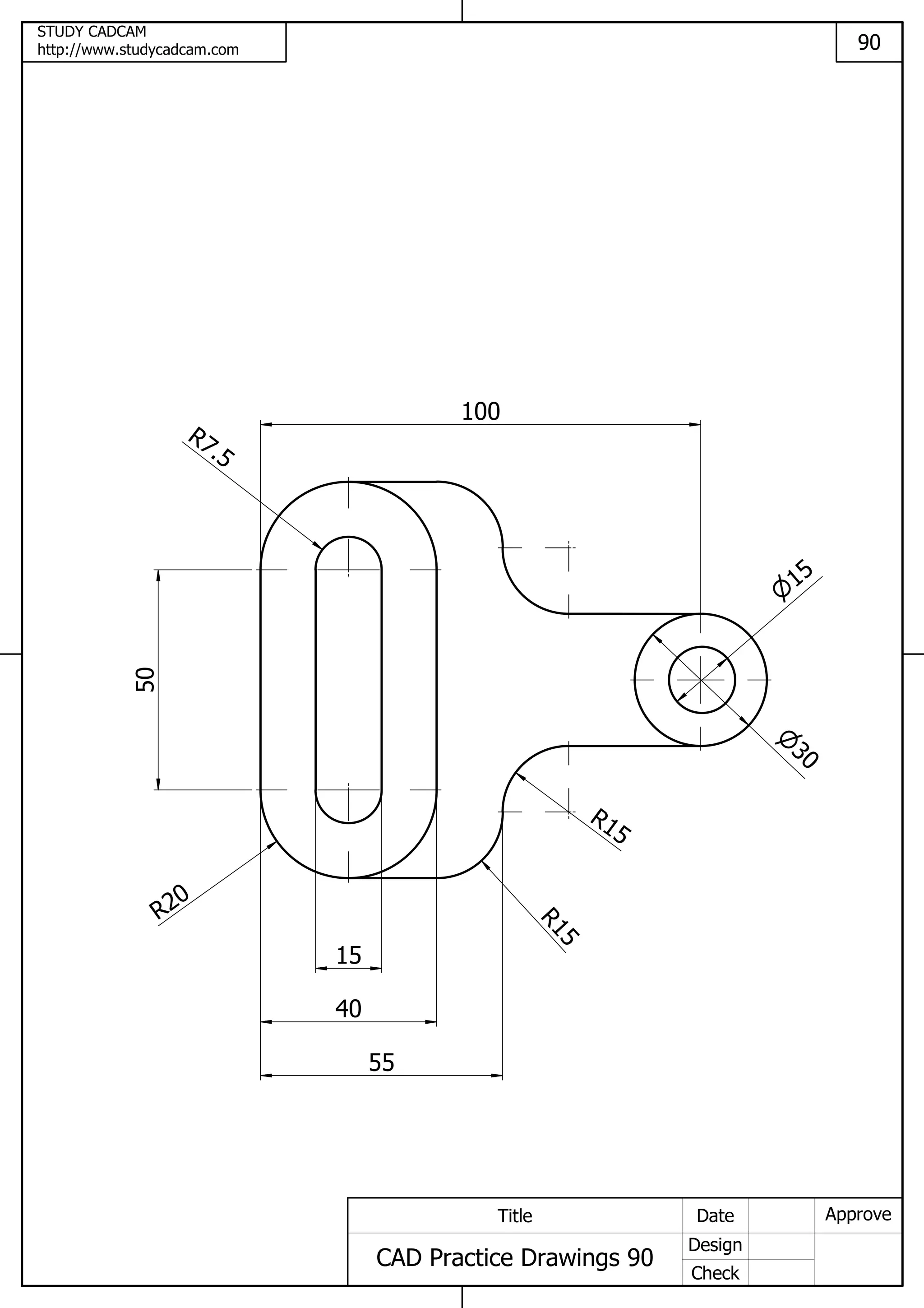 Cad practice drawings 81 90 | PDF
