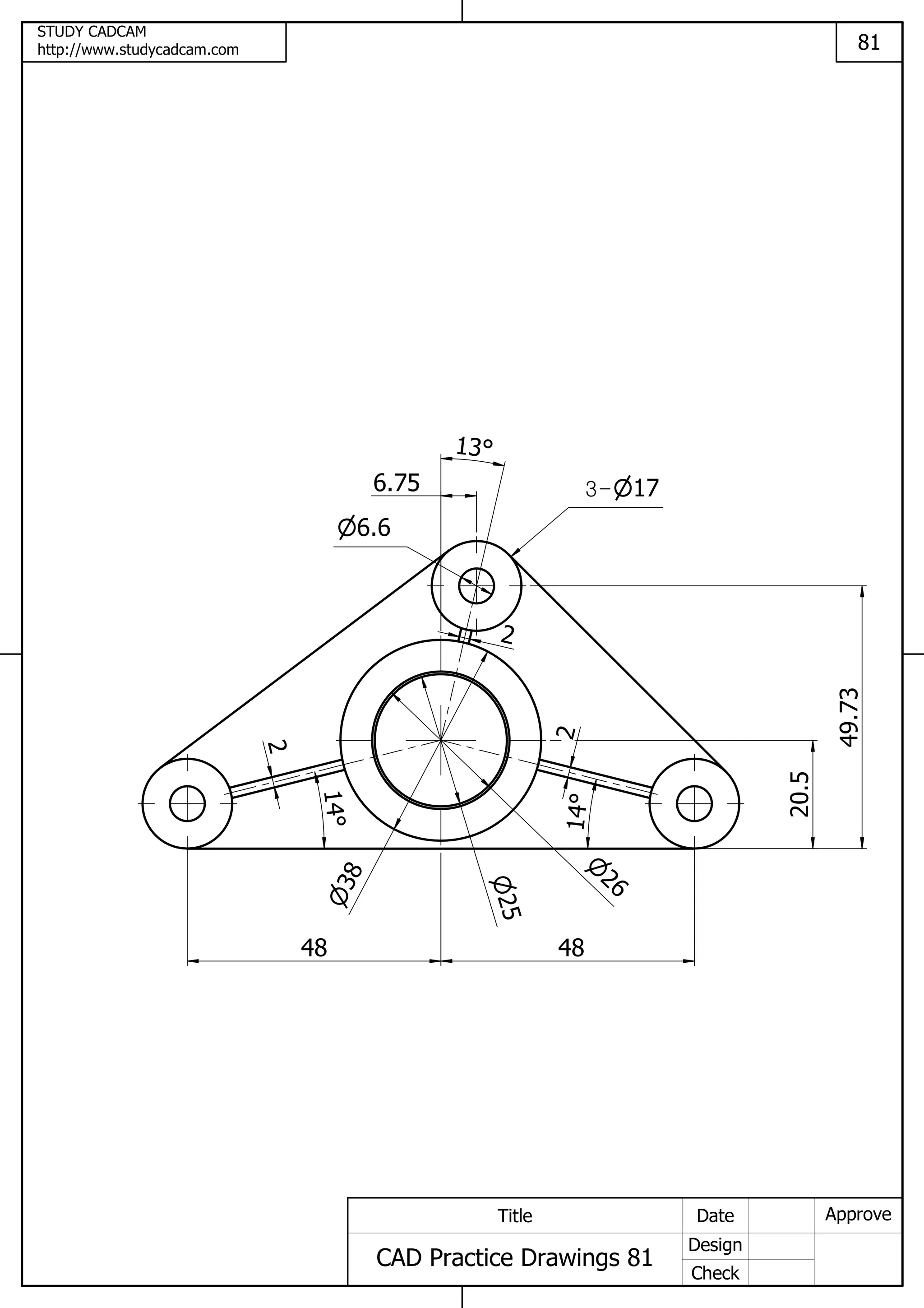 Cad practice drawings 81 90 | PDF