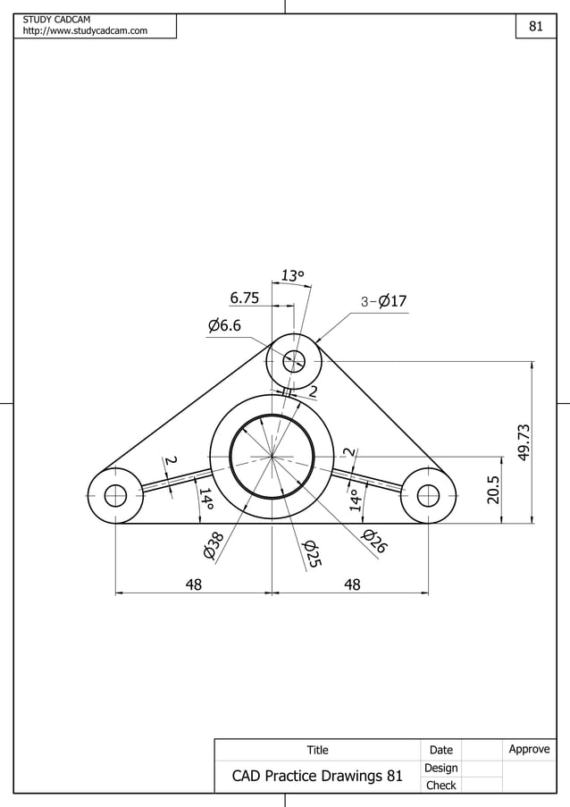 Cad practice drawings 81 90 | PDF