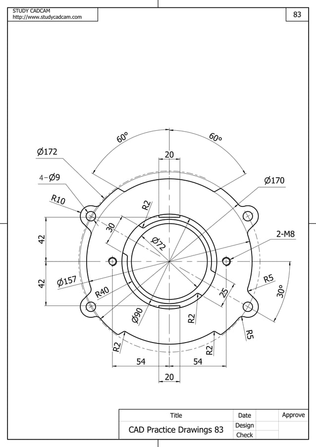 Cad practice drawings 81 90 | PDF