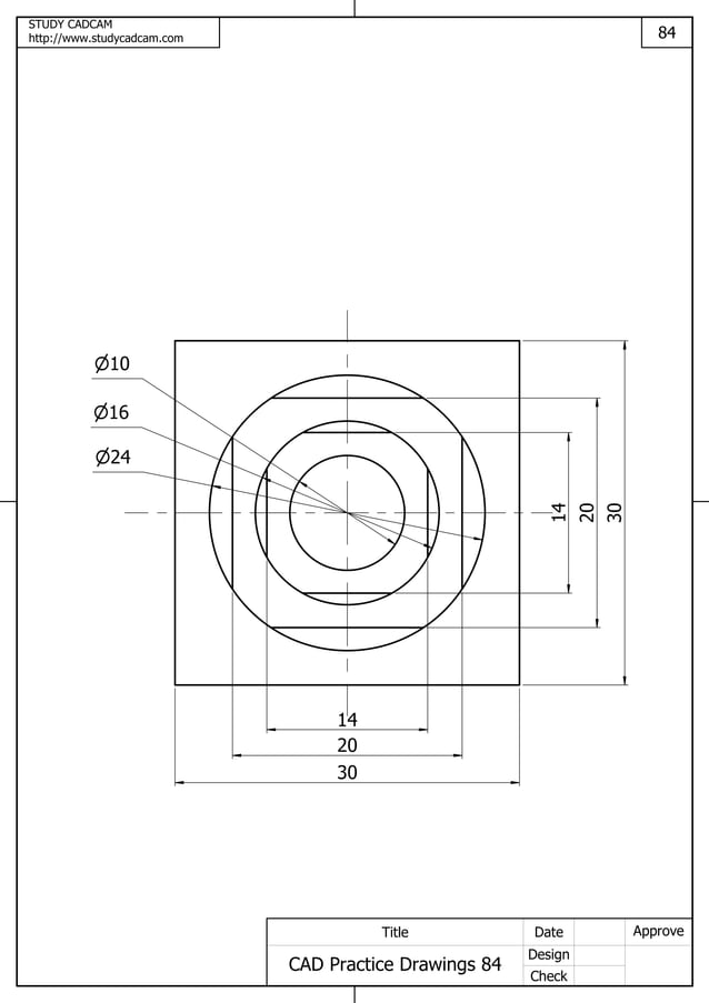 Cad practice drawings 81 90 | PDF
