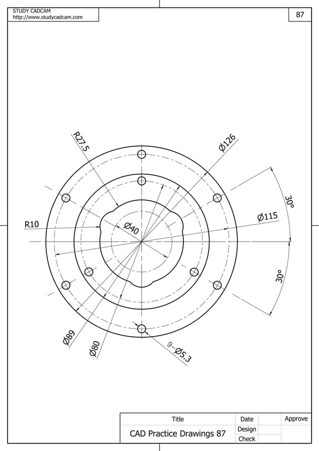 Cad practice drawings 81 90 | PDF