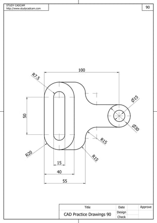 Cad practice drawings 81 90 | PDF