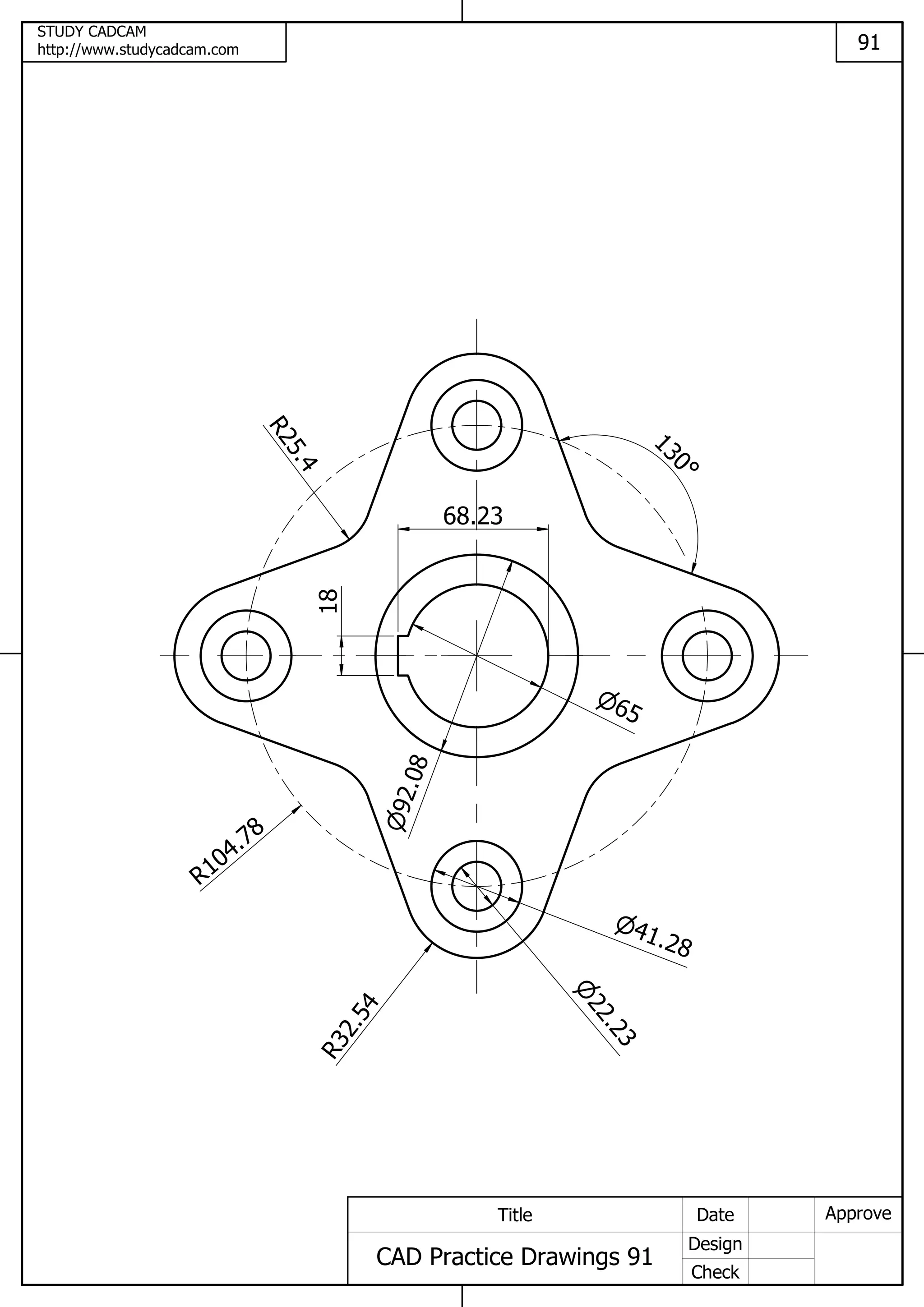 Cad practice drawings 91 100 | PDF