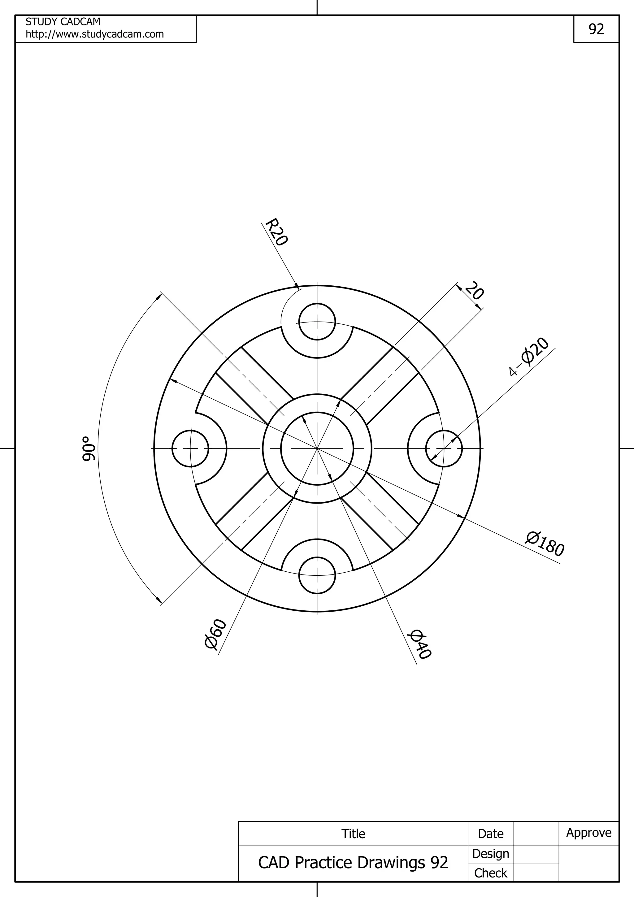 Cad practice drawings 91 100 | PDF