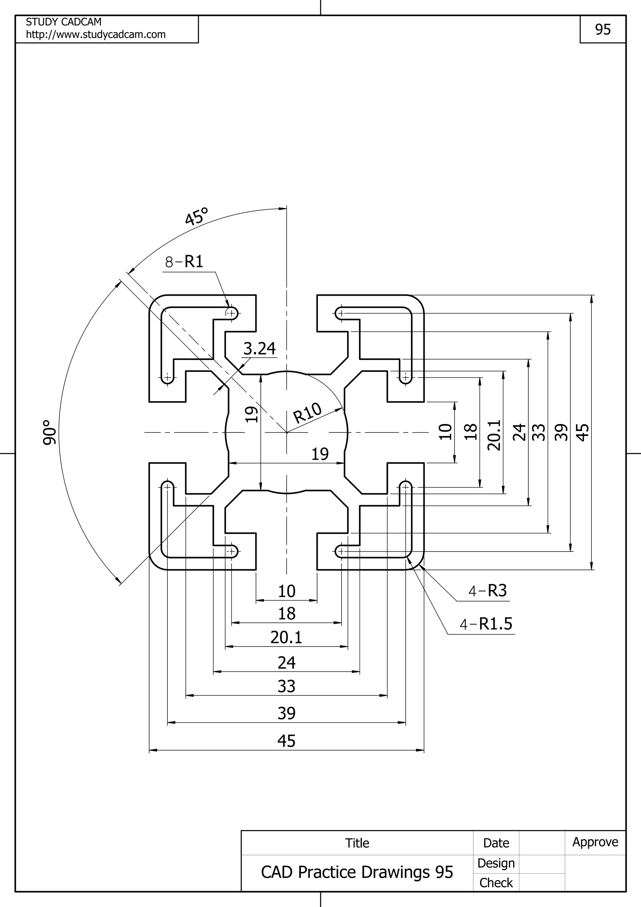 Cad practice drawings 91 100 | PDF