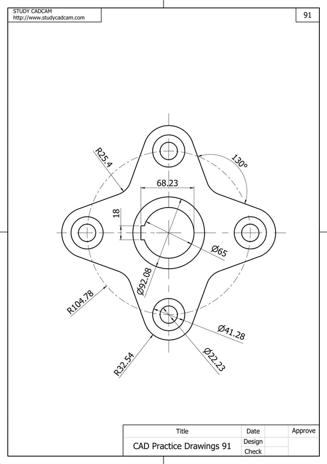 Cad practice drawings 91 100 | PDF