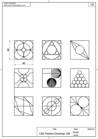 Cad practice drawings 91 100 | PDF