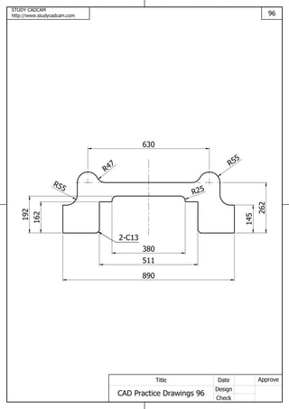 Cad practice drawings 91 100 | PDF