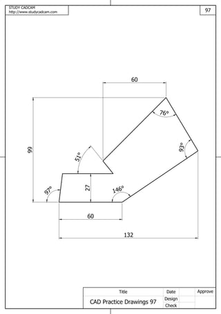 Cad practice drawings 91 100 | PDF