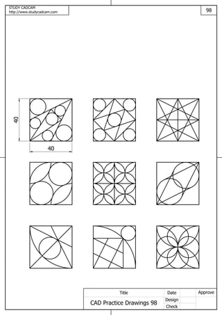 Cad practice drawings 91 100 | PDF