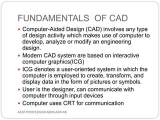 INTRODUCTION TO CAD,WORKSTATION & DESIGN PROCESS | PPTX