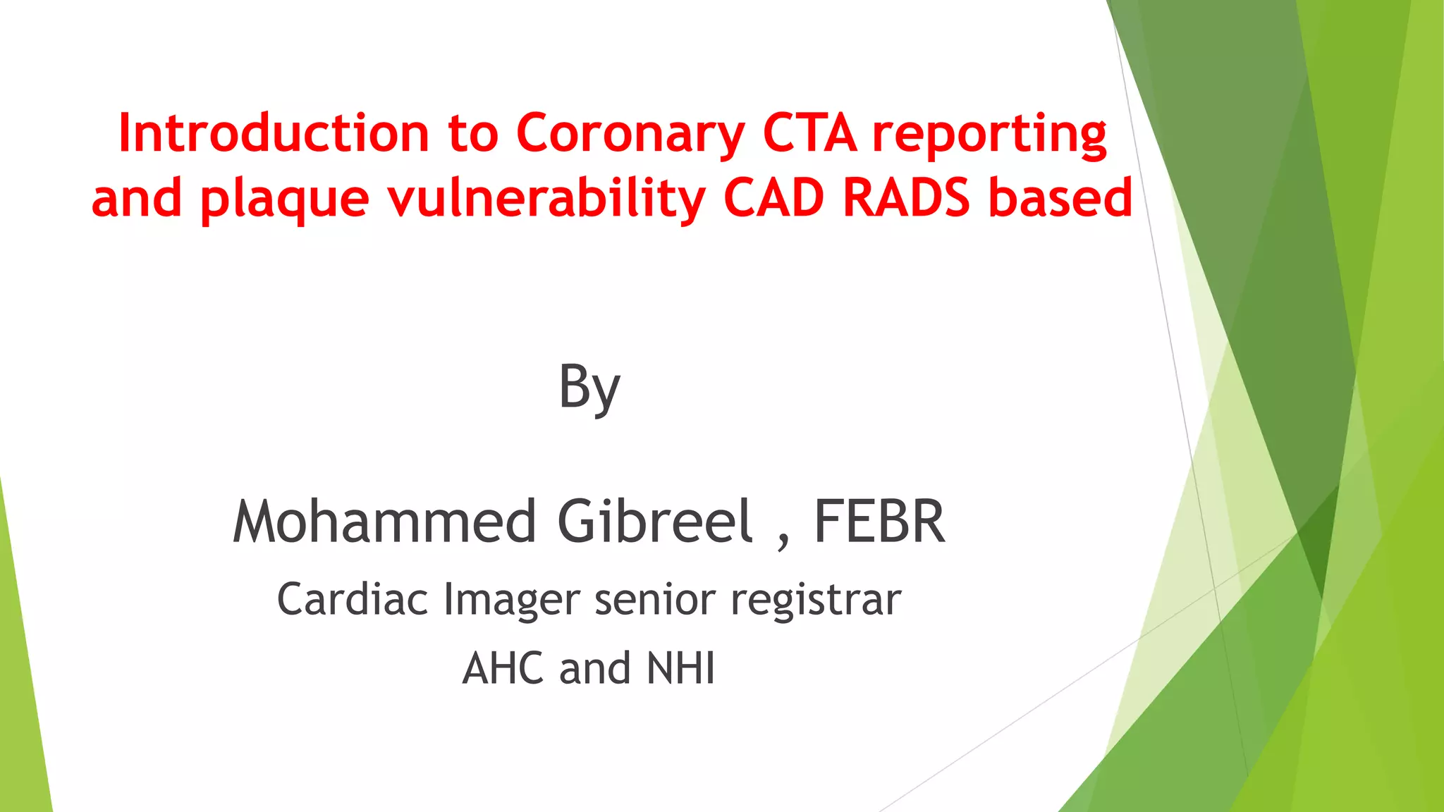 CAD RADS | PPTX