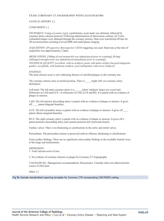 CAD RADS: Coronary Artery | PDF