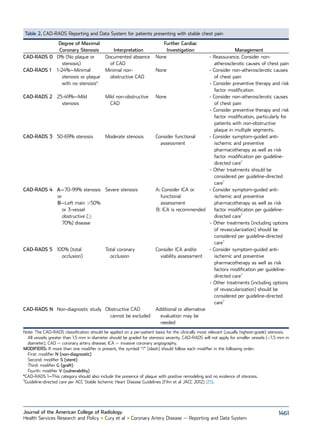 CAD RADS: Coronary Artery | PDF