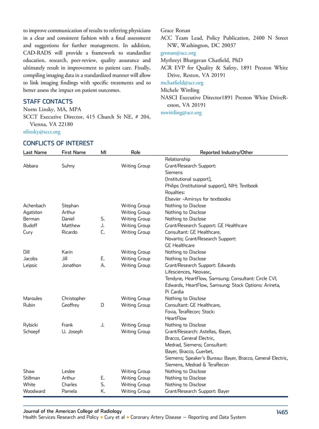 CAD RADS: Coronary Artery | PDF
