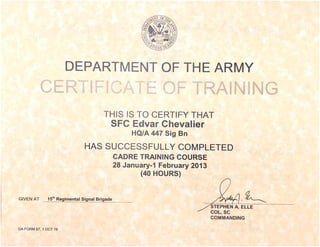 CADRE Training Course | PDF