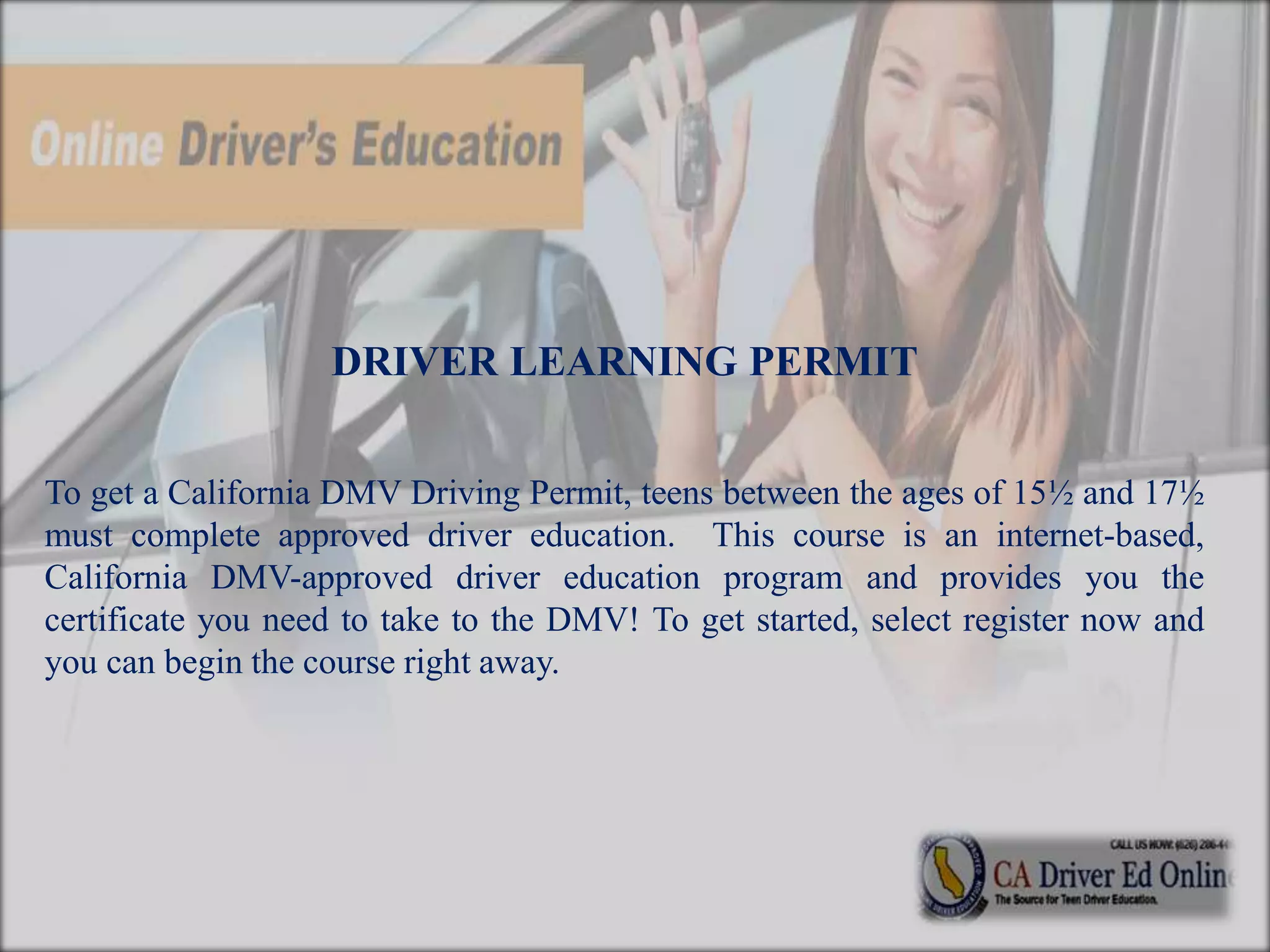 Ca driver ed online | PPTX