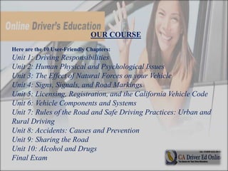 Ca driver ed online | PPTX