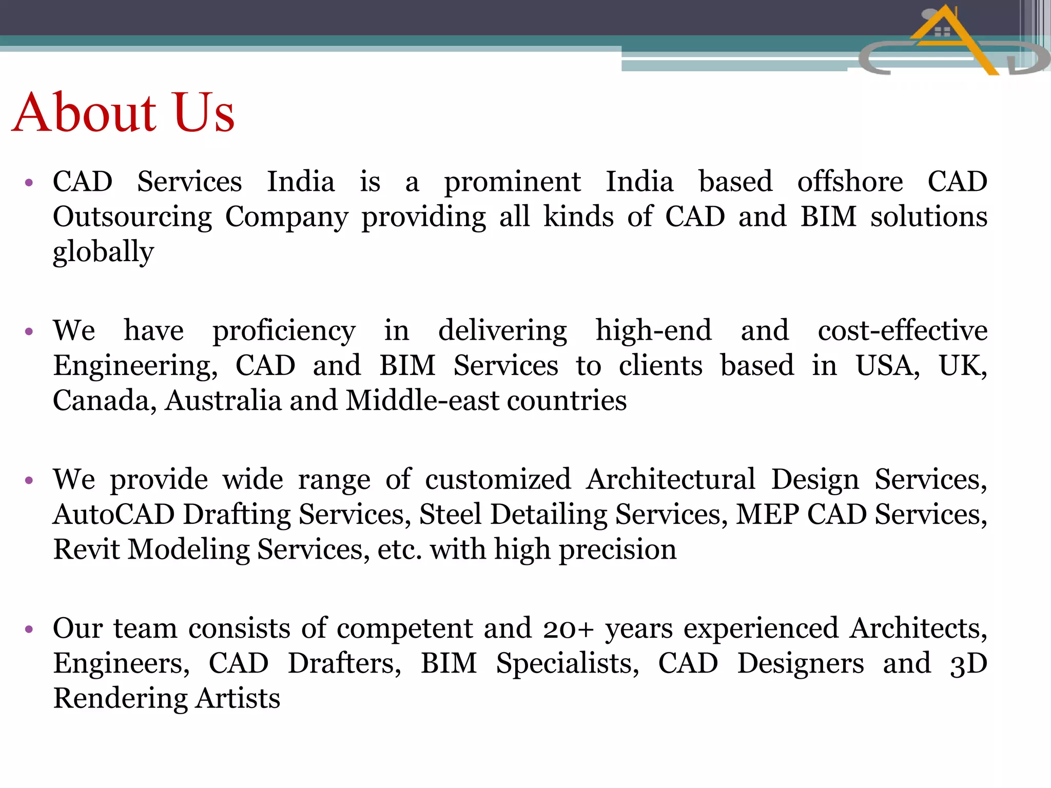 CAD Services India is your one stop shop for comprehensive CAD ...