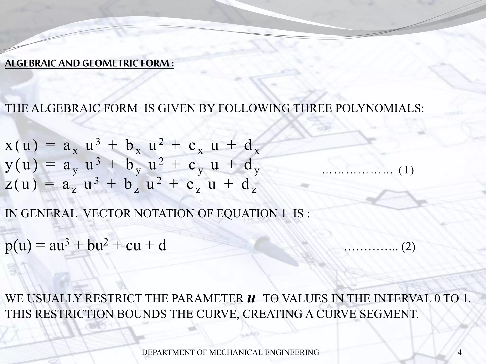 HERMITE CURVES AND B SPLINES | PPTX