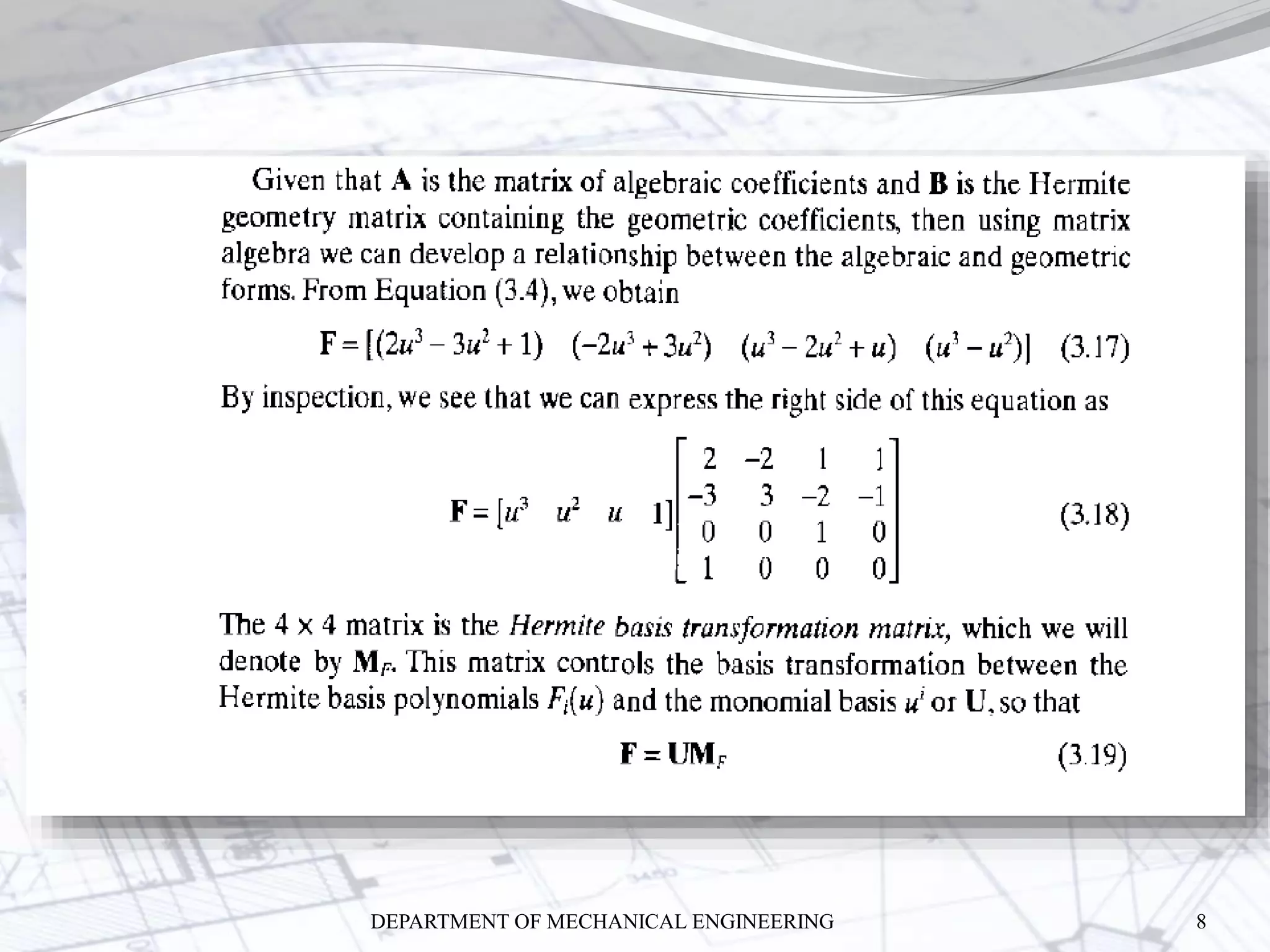 HERMITE CURVES AND B SPLINES | PPTX