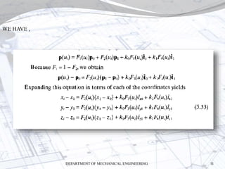 HERMITE CURVES AND B SPLINES | PPTX