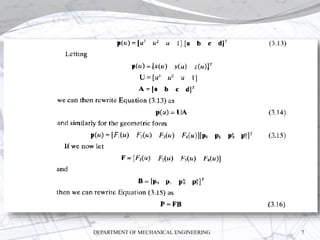 HERMITE CURVES AND B SPLINES | PPTX